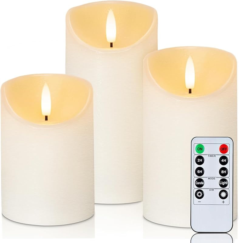 Homemory Flickering Flameless Candles, Realistic LED Candles with ...
