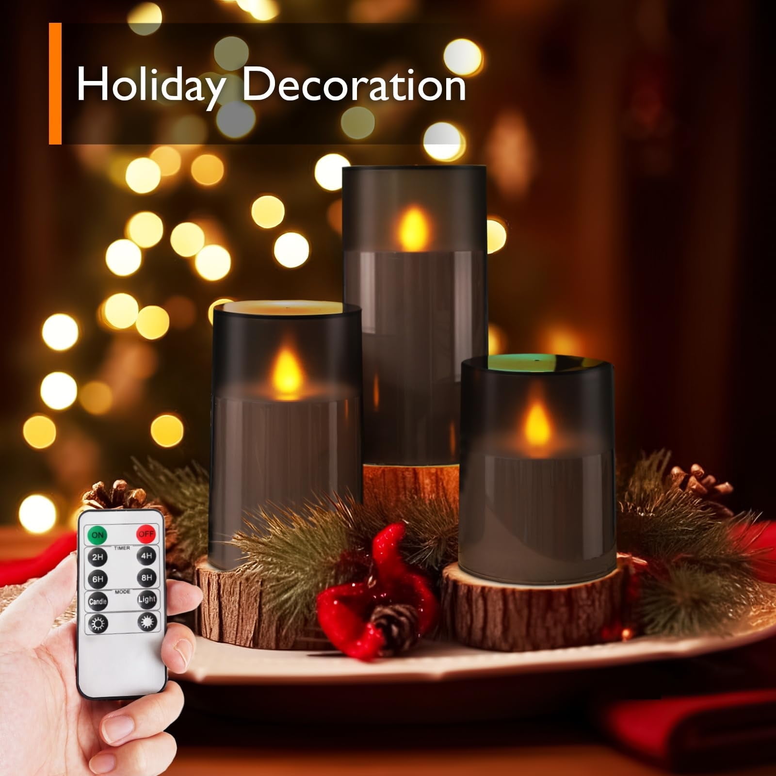 Homemory Upgraded Flickering Flameless Candles with Realistic Dancing ...