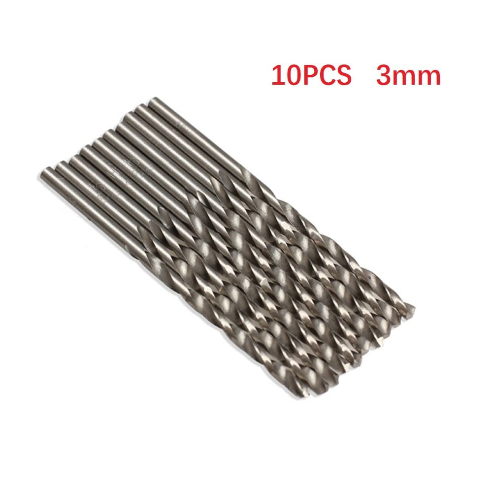 Homena 10pcs Drill Bit 3mm High Speed Steel Micro Drilling Auger Bit ...