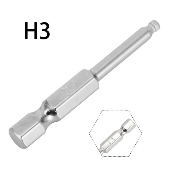 Homena 1pc Ball End Hex Screwdriver Bit Metric Hex Bit 50mm Long ...