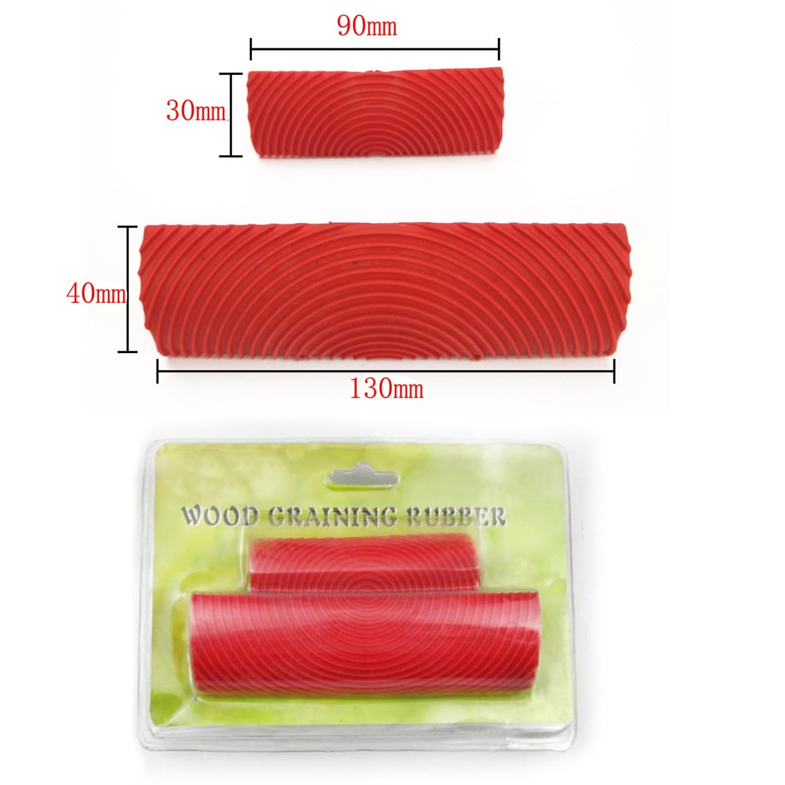 Homena 2PCS Rubber Roller Brush Wood Graining Tools Painting Imitation ...