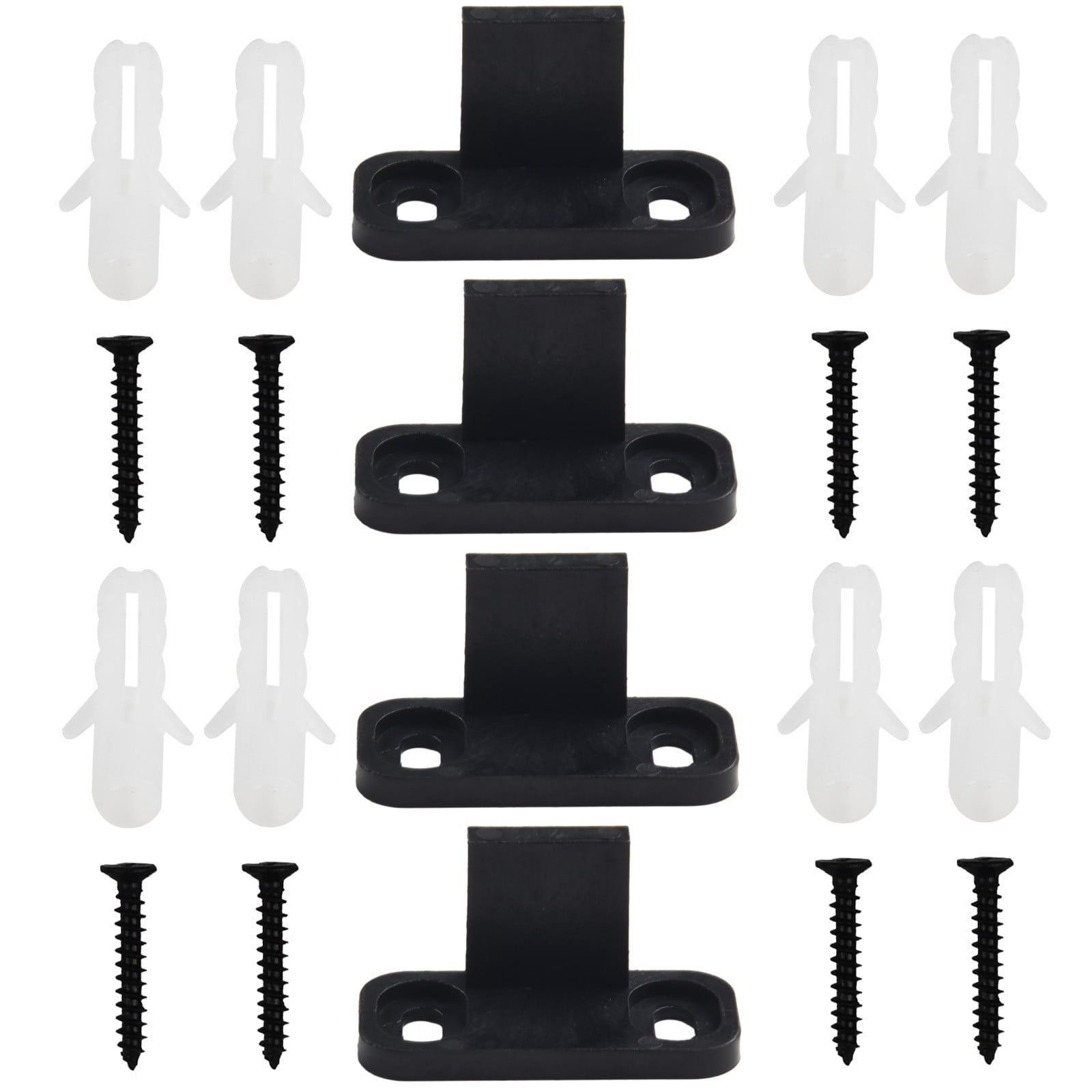 Homena 4pcs Sliding Door Slides Rails Anti-Swing Barn Door Hanging Rail ...