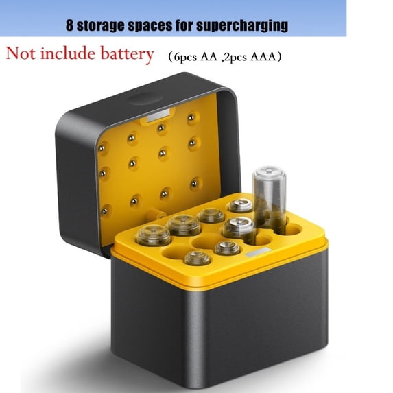 Homena 8 Battery Charger AA AAA Charger Battery Storage Compartments ...