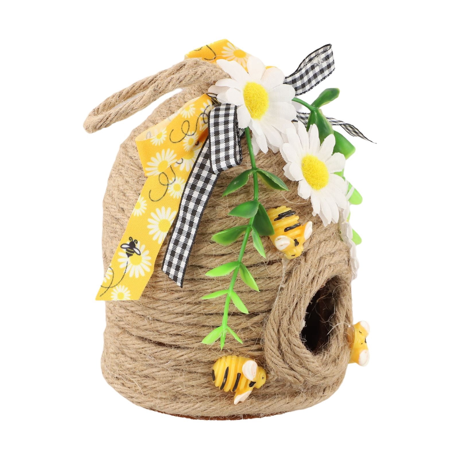 Homena Bigger Bee Hive Decor, Bee Rustic Decor Hive,Natural Bee House ...