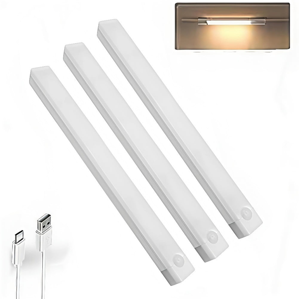 Homena Wireless LED Motion Sensor Light Rechargeable 3pcs for Hallway ...