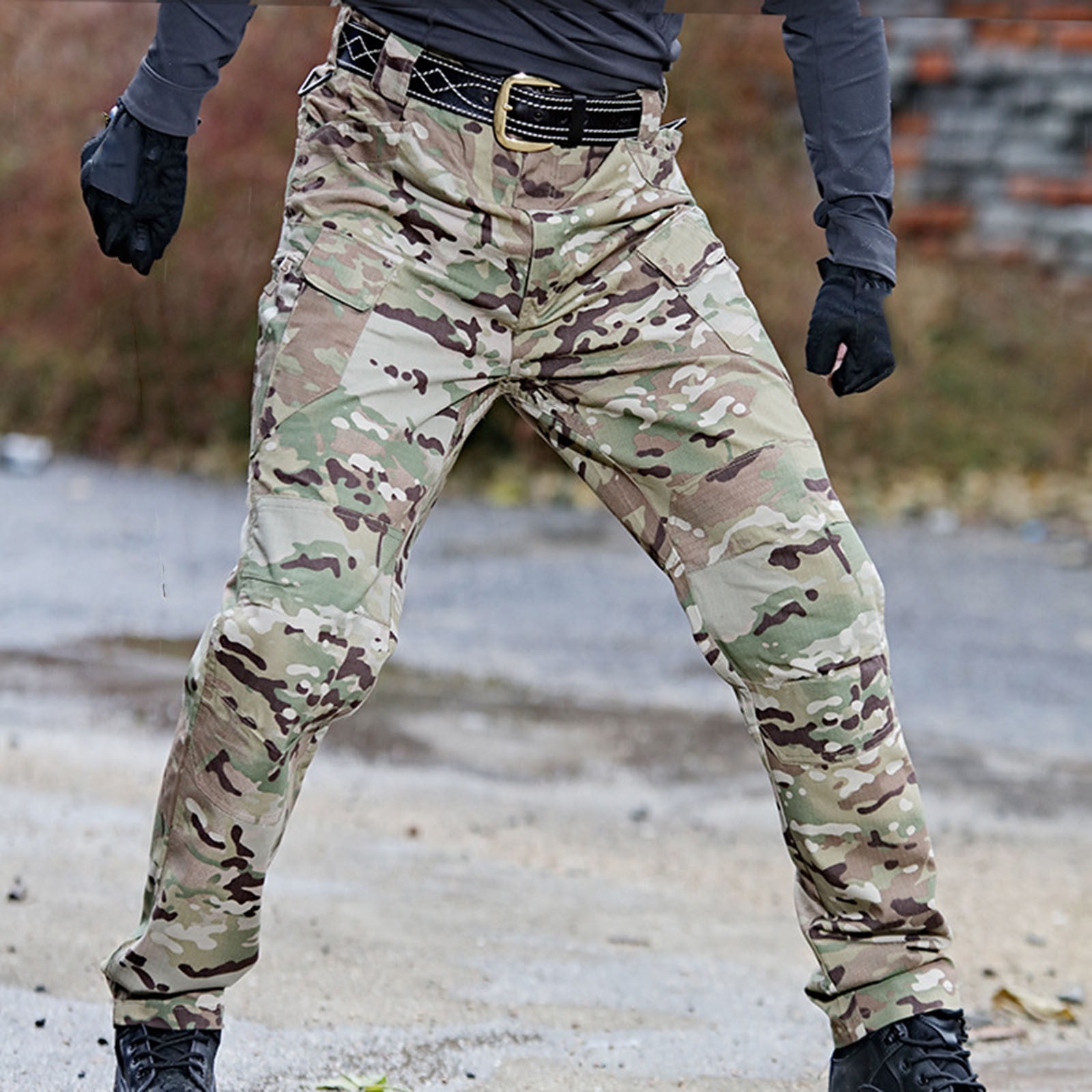 Homenesgenics Cargo Pants for Men Men's Pants Multiple Pockets Cargo ...