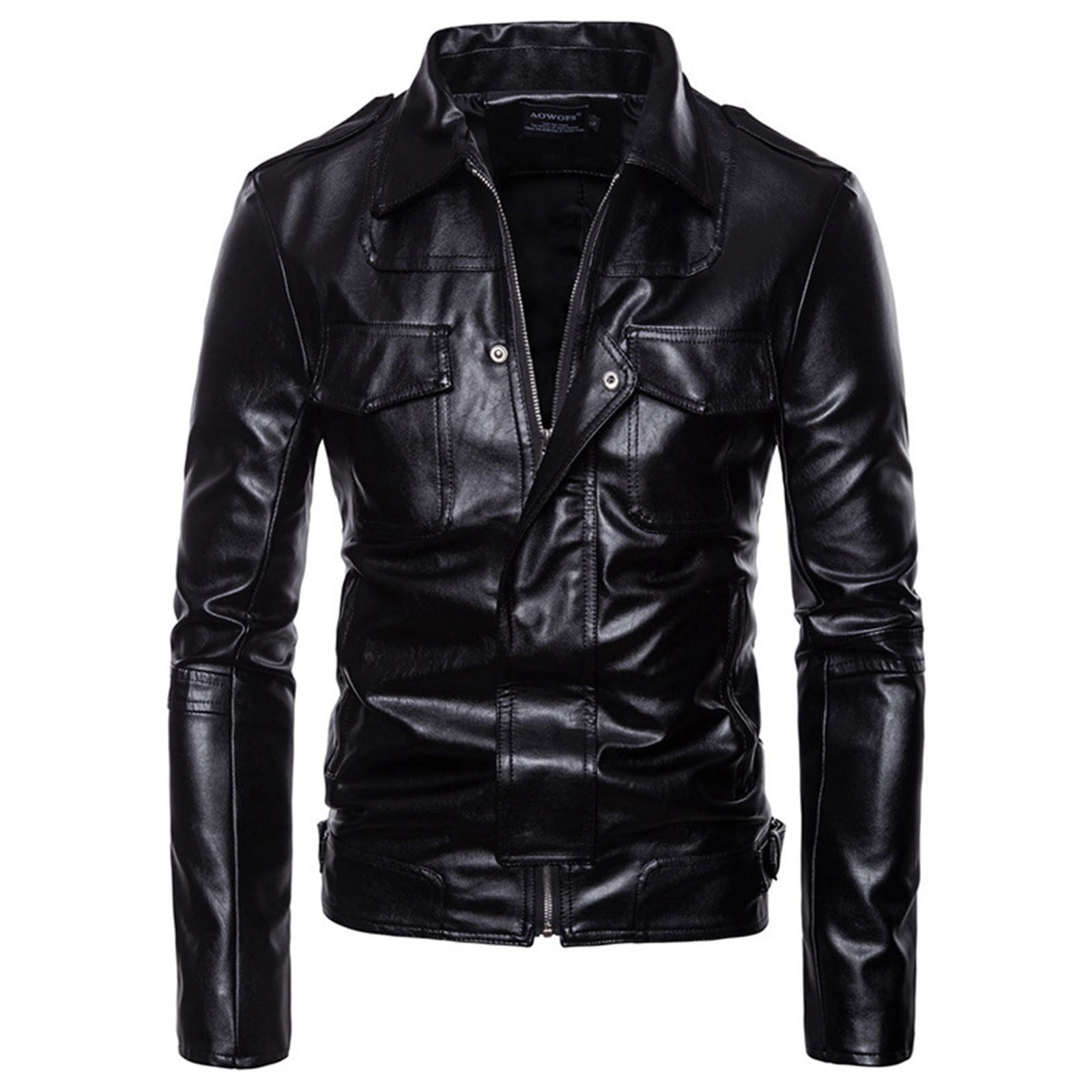Homenesgenics Men's Leather Jacket Coats Men's New foreign Trade Men's ...