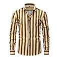 Homenesgenics Men's Shirt Stretch Checkered Striped Button-Up Collar ...