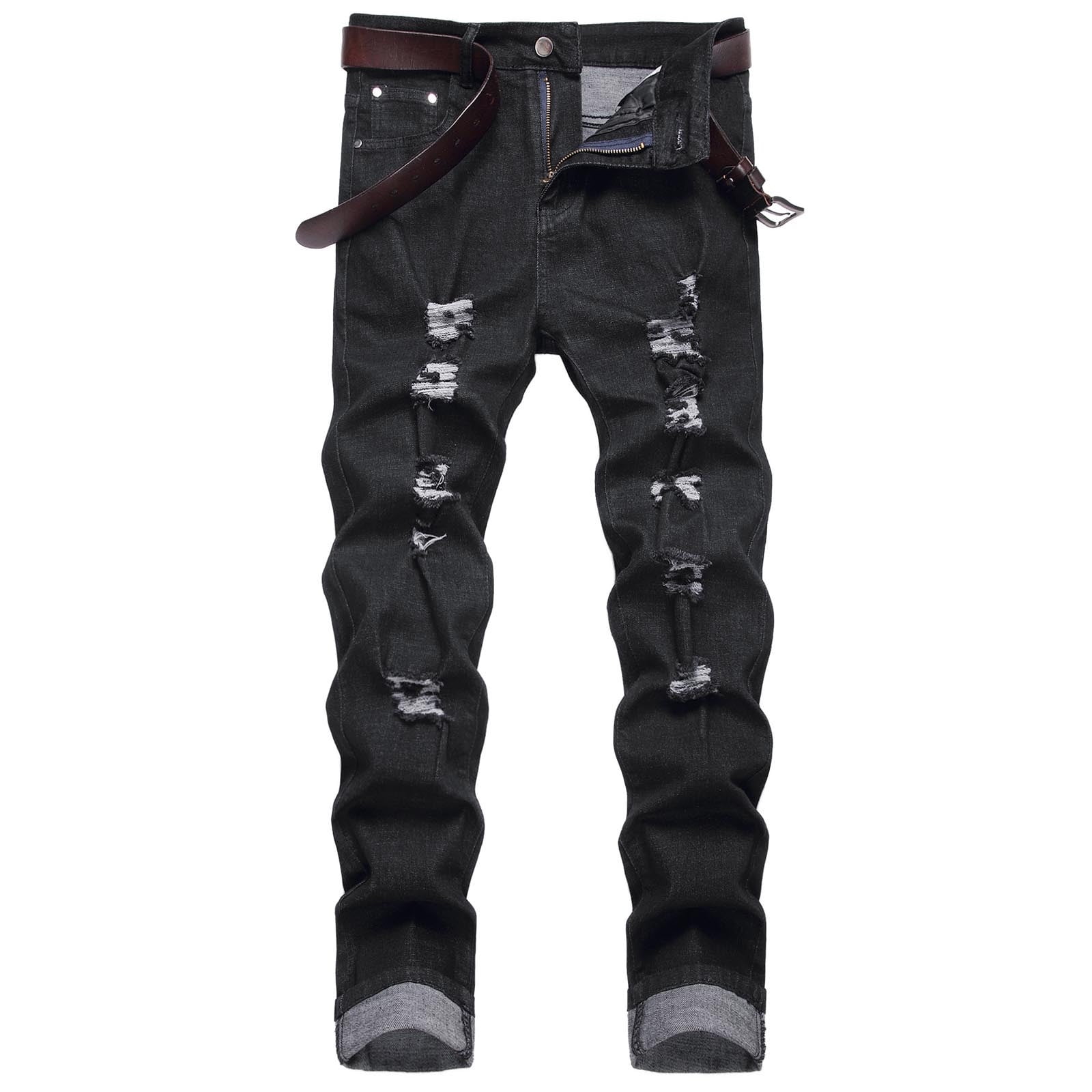 Homenesgenics Mens Pants Jeans Spring Summer Jeans Fashion Trend Men's ...