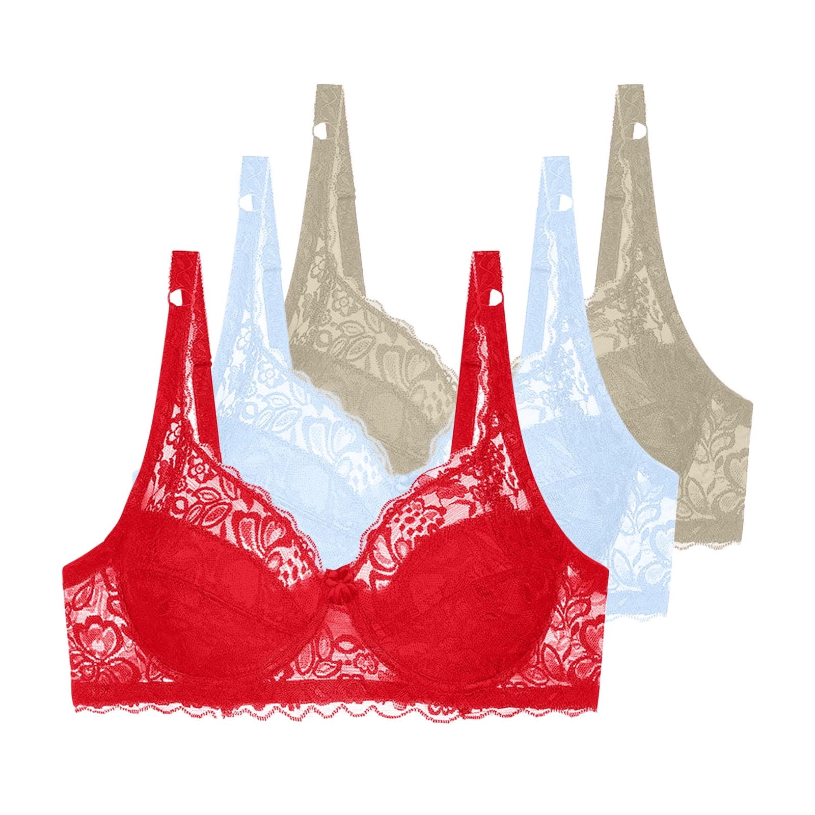 Homenesgenics Plus Size Bras for Women Women Lace Plus Size Bra without ...