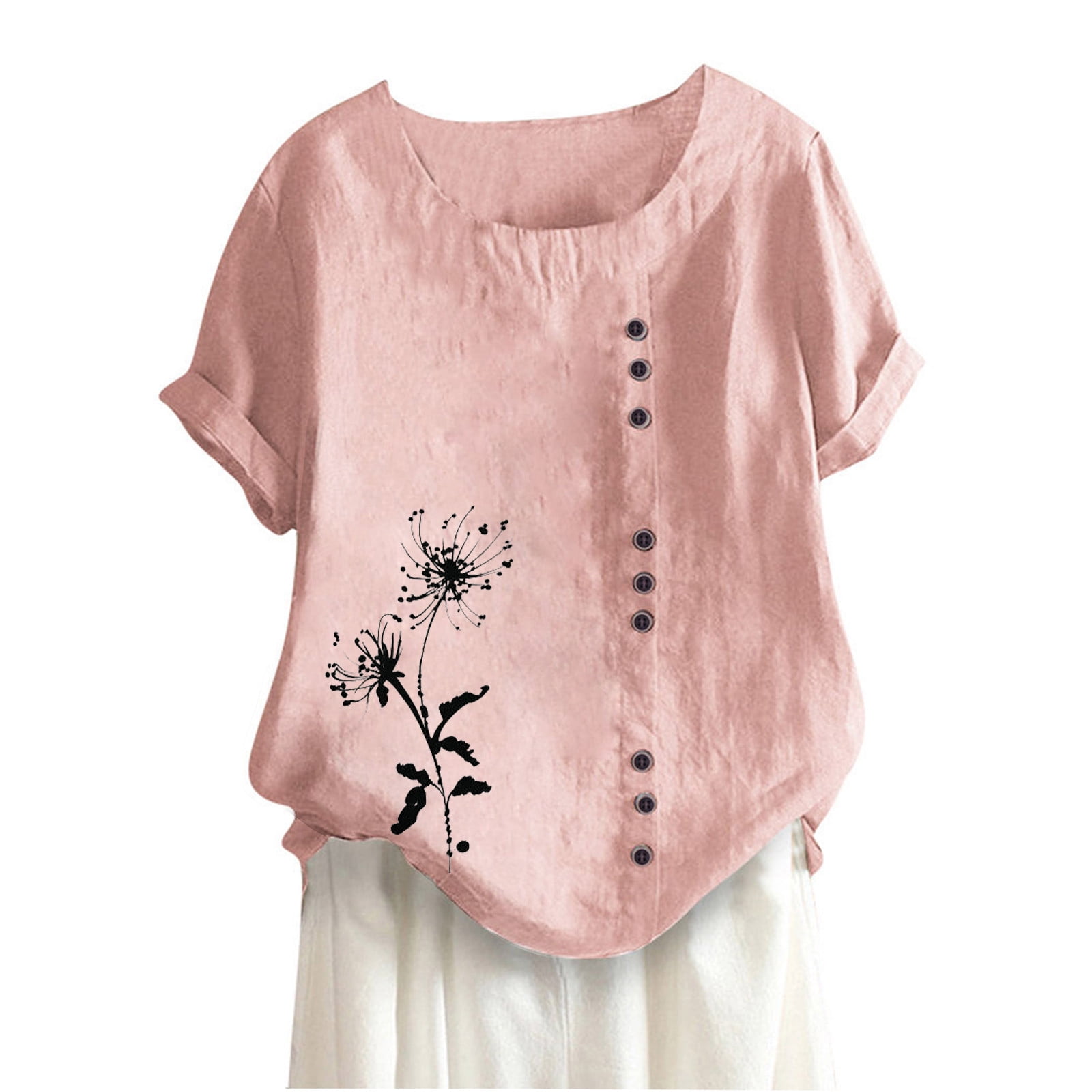 Homenesgenics Popular WomensTops Plus Size Fashion Women Summer Loose ...