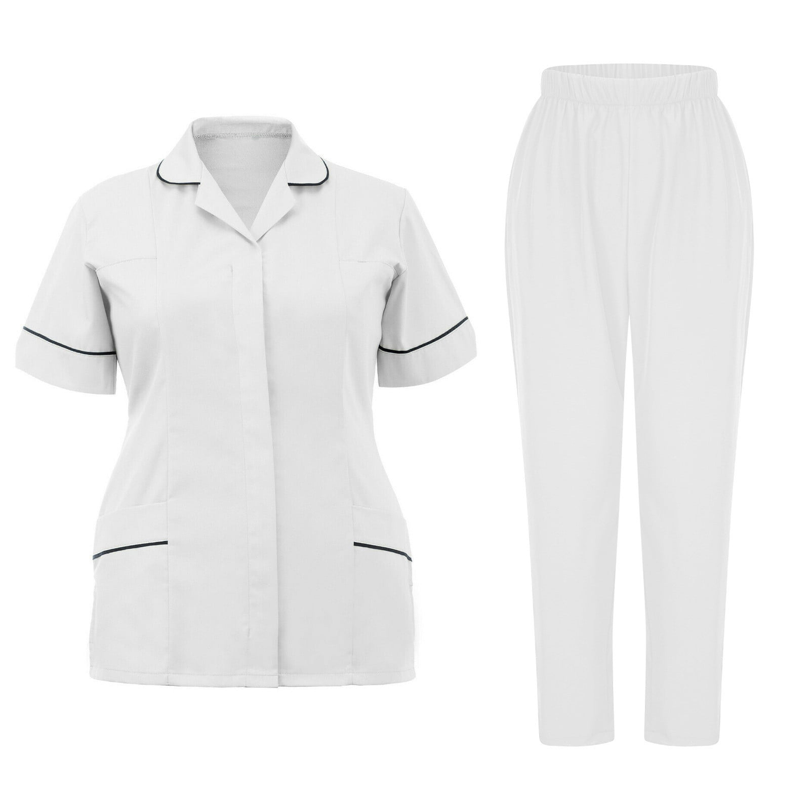 Homenesgenics Scrubs for Women Set,Nursing Uniforms Set Plus Size ...