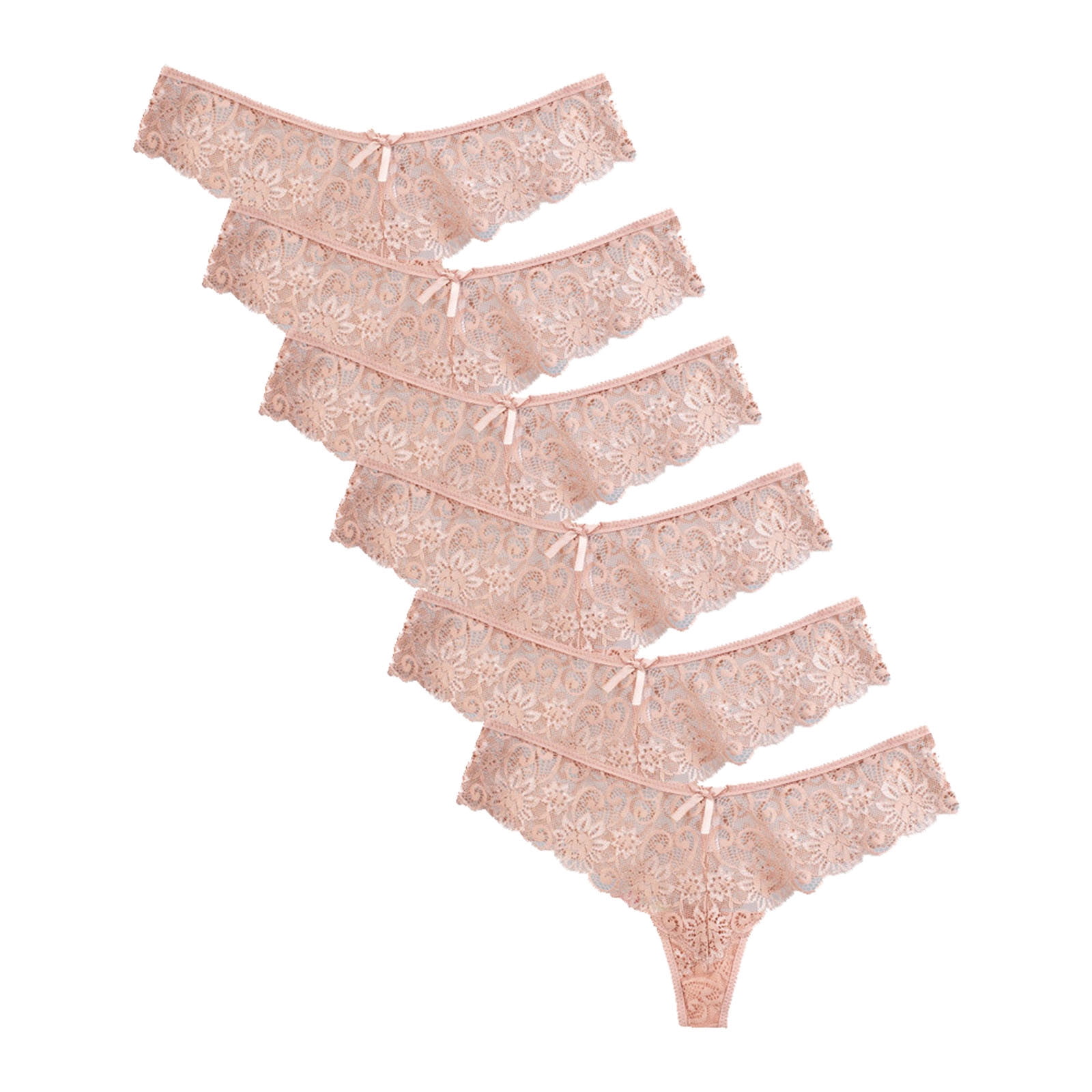 Homenesgenics Thongs for Women Plus Size Underwear Lace Bikini Panties ...