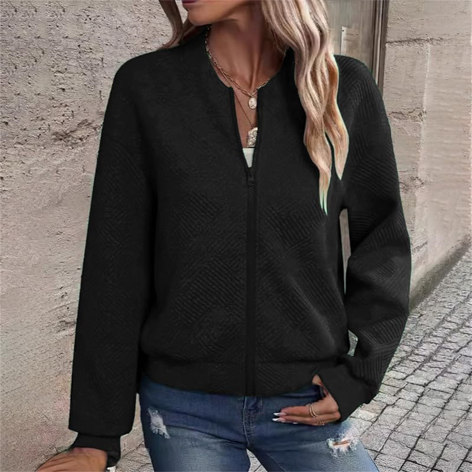 Homenesgenics Winter Clearance! Open Front Jackets Women's Loose Long ...
