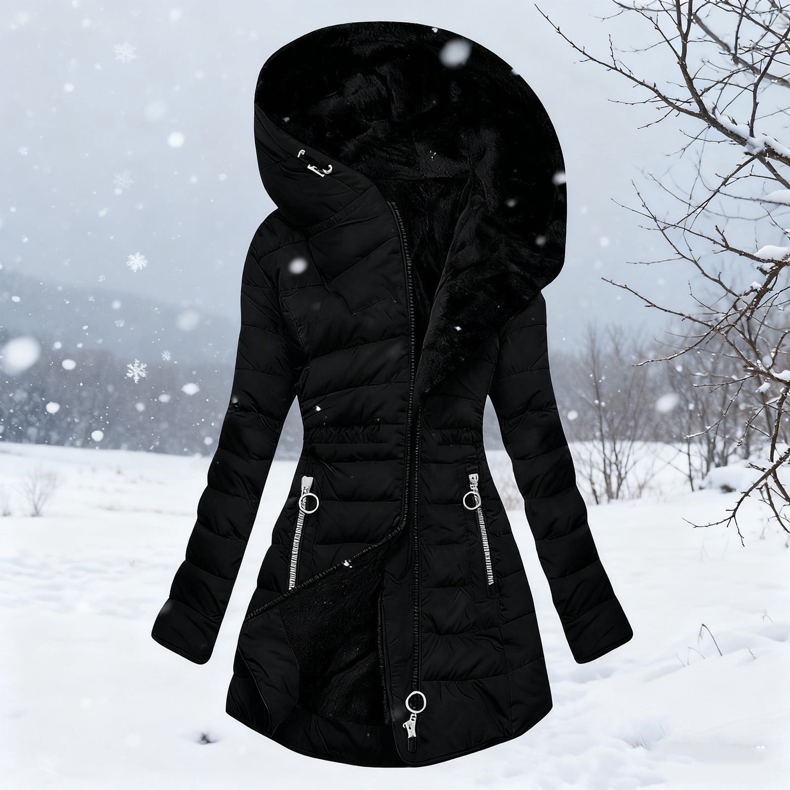 Homenesgenics Winter Coats for Women Plus Size 4X Women's New Solid ...