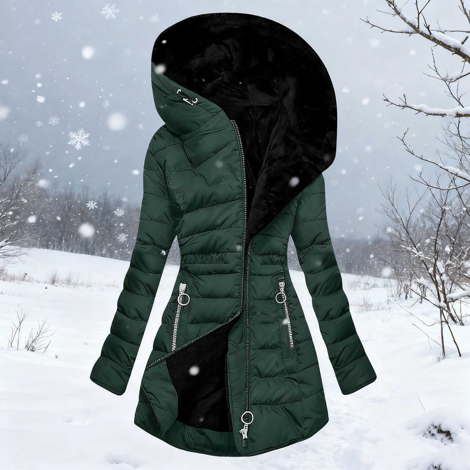 Homenesgenics Winter Coats for Women Plus Size 4X Women's New Solid ...