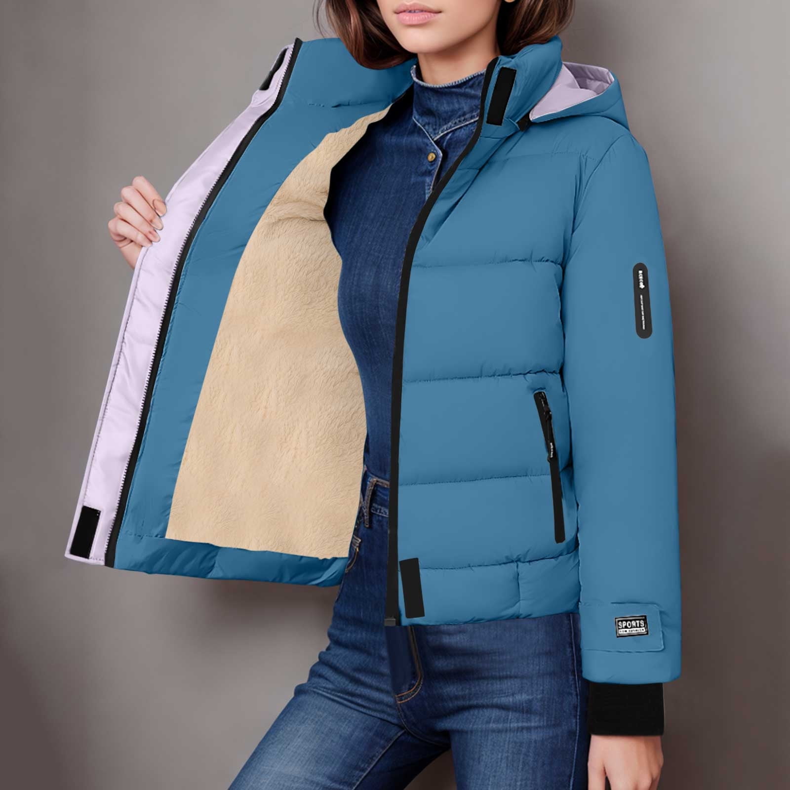 Homenesgenics Winter Jackets Plus Size ! Women's Plush Jacket Short ...