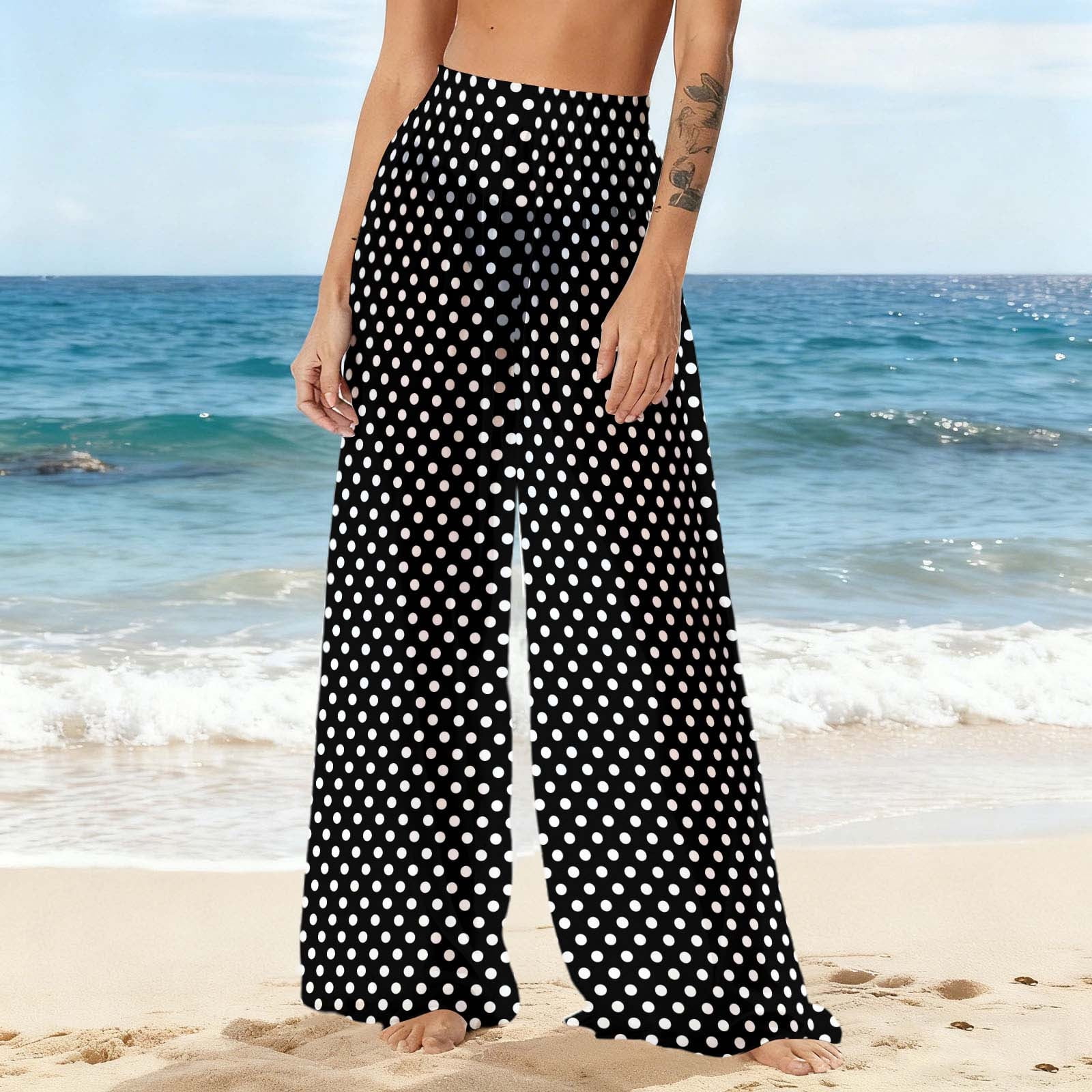 Homenesgenics Women's Chiffon Lightweight Sun Protection Beach Pants ...