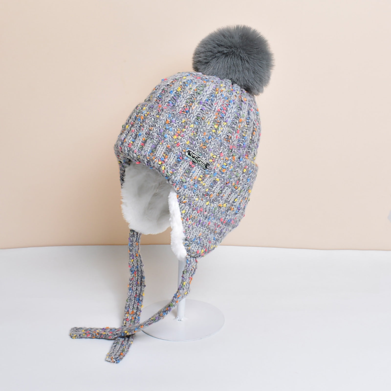 Homenesgenics Womens Hats for Winter Ear Flaps,Bobble Hat,Pom Pom Hat ...