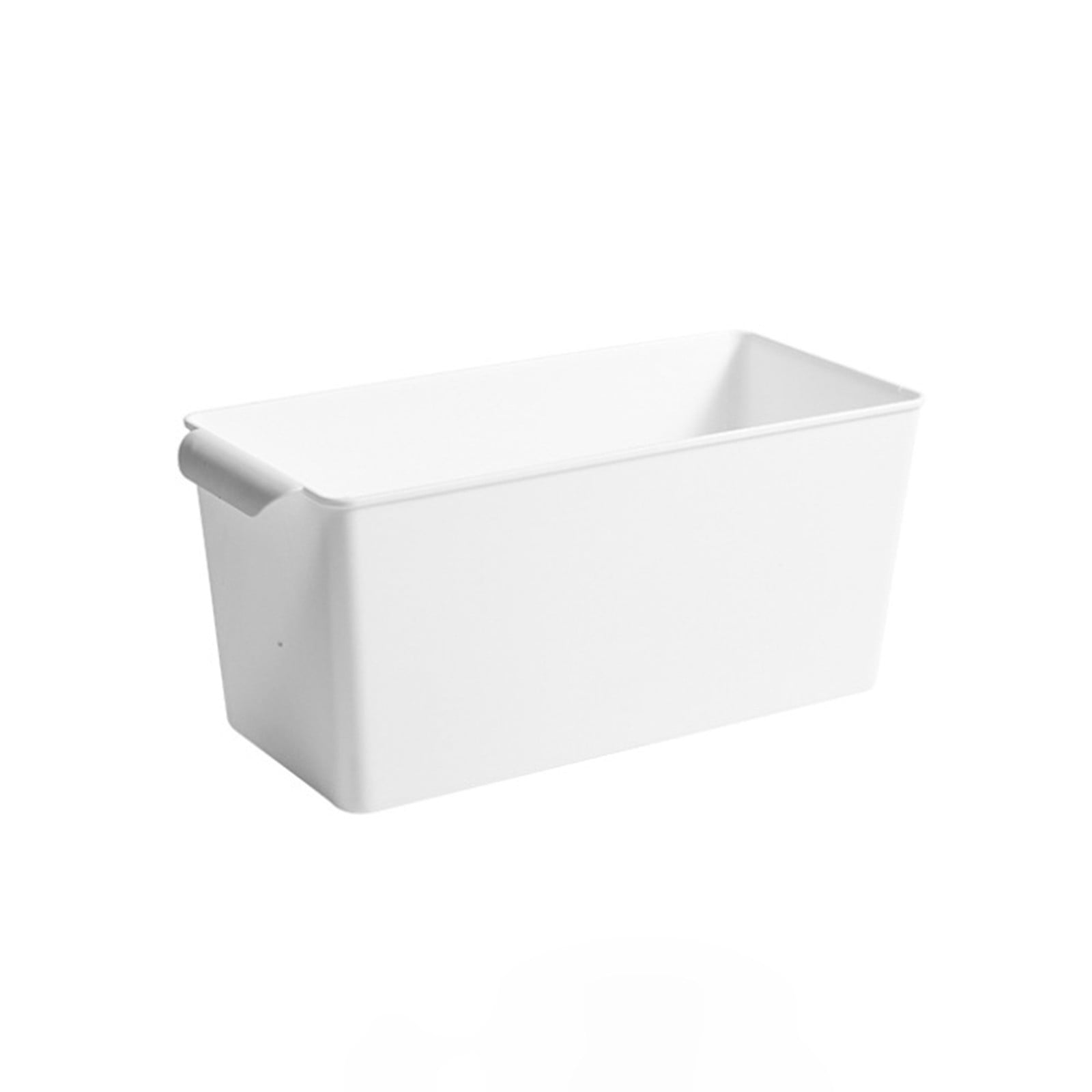 Homenest Stackable Storage Bins with Handles 3 Sizes White Plastic ...