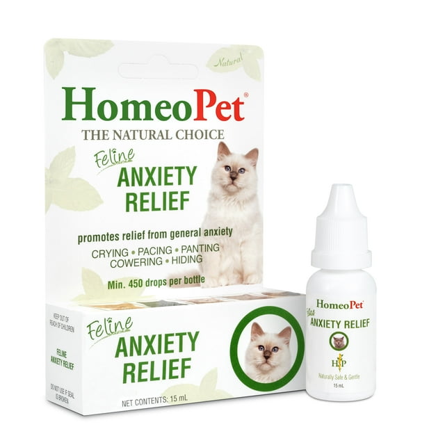 Homeopet Cat Anxiety Relief Medication, Fast Acting Calm Drops, 15ml ...