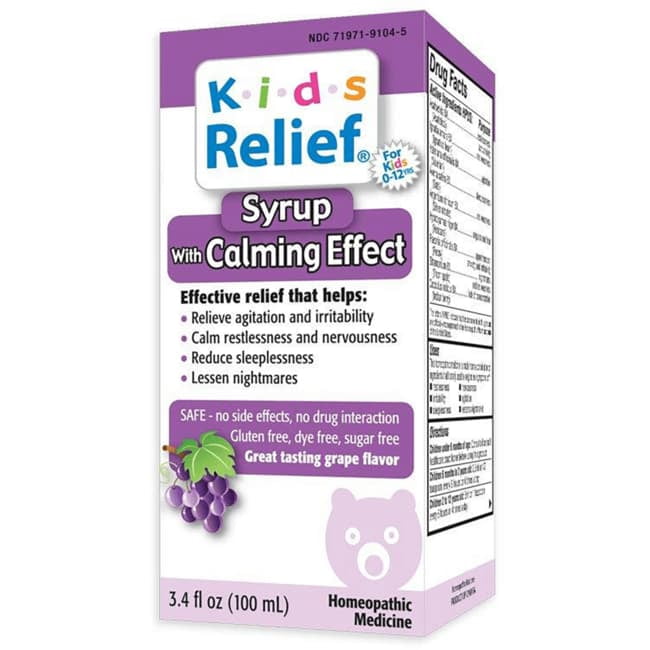 Homeolab USA Kids Relief Calm Syrup, With Calming Effect Grape Flavor ...