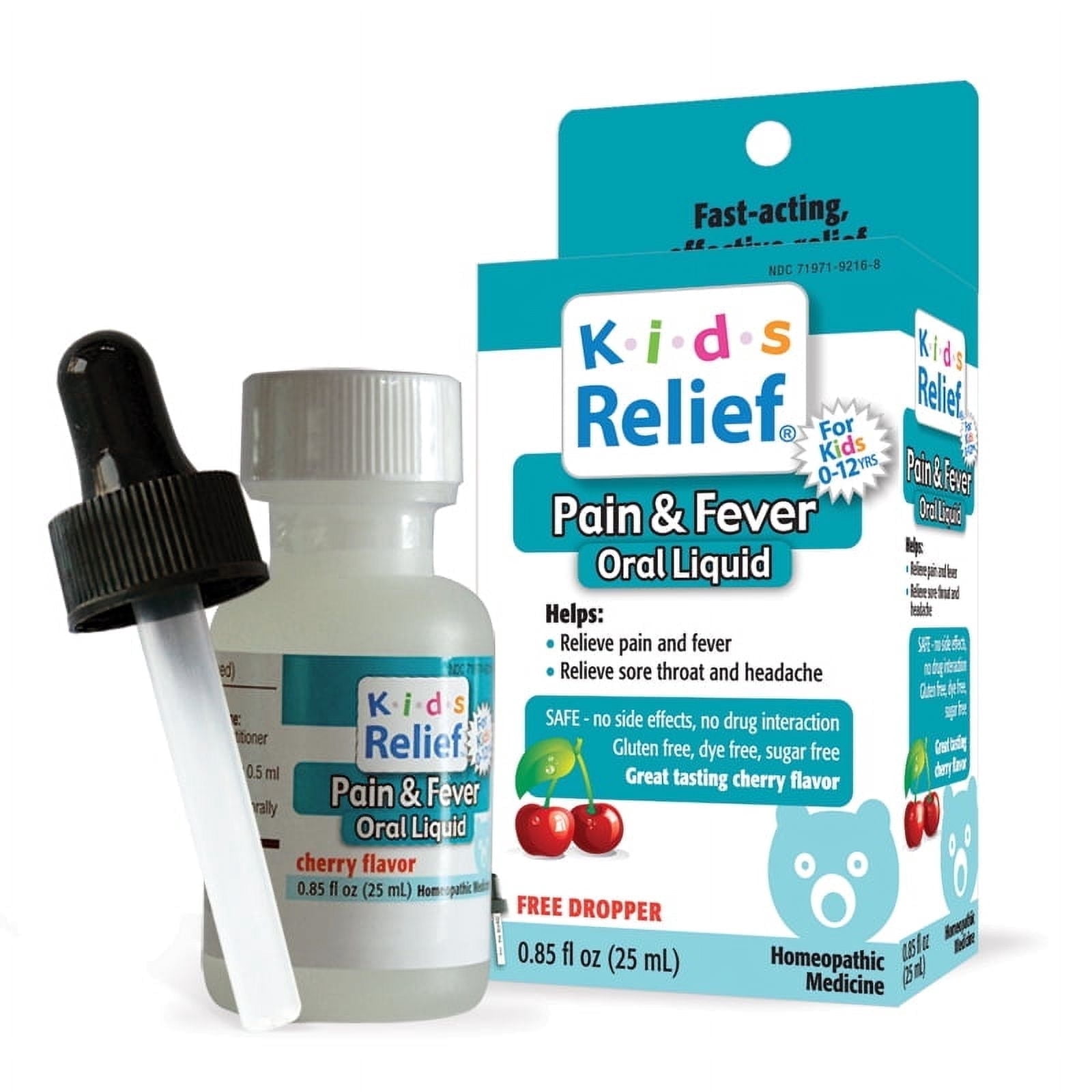 Kids Relief Pain & Fever Oral Liquid Solution with Dropper, for Kids 0 ...