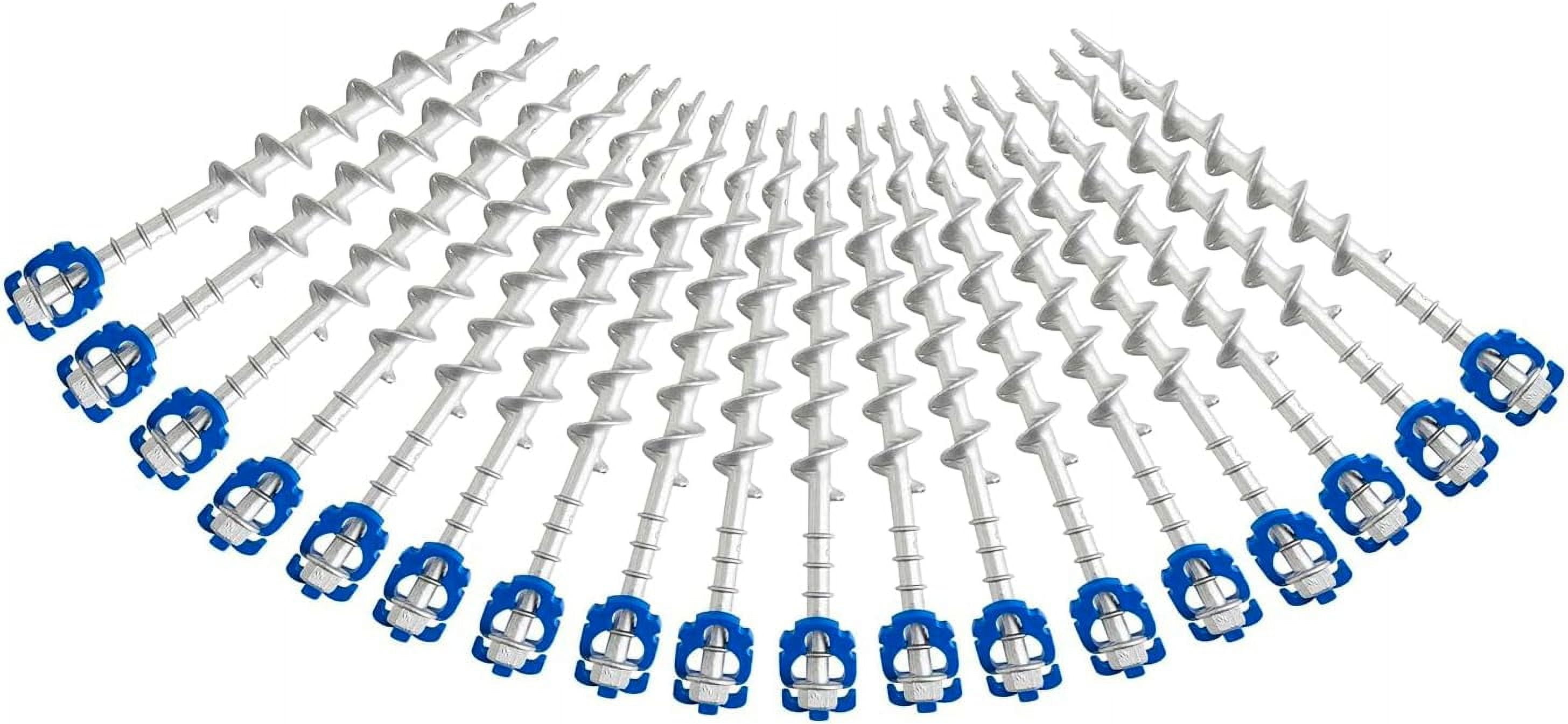 Homeon Wheels Camping Ground Anchors Aluminum Screw Heavy Duty Metal ...