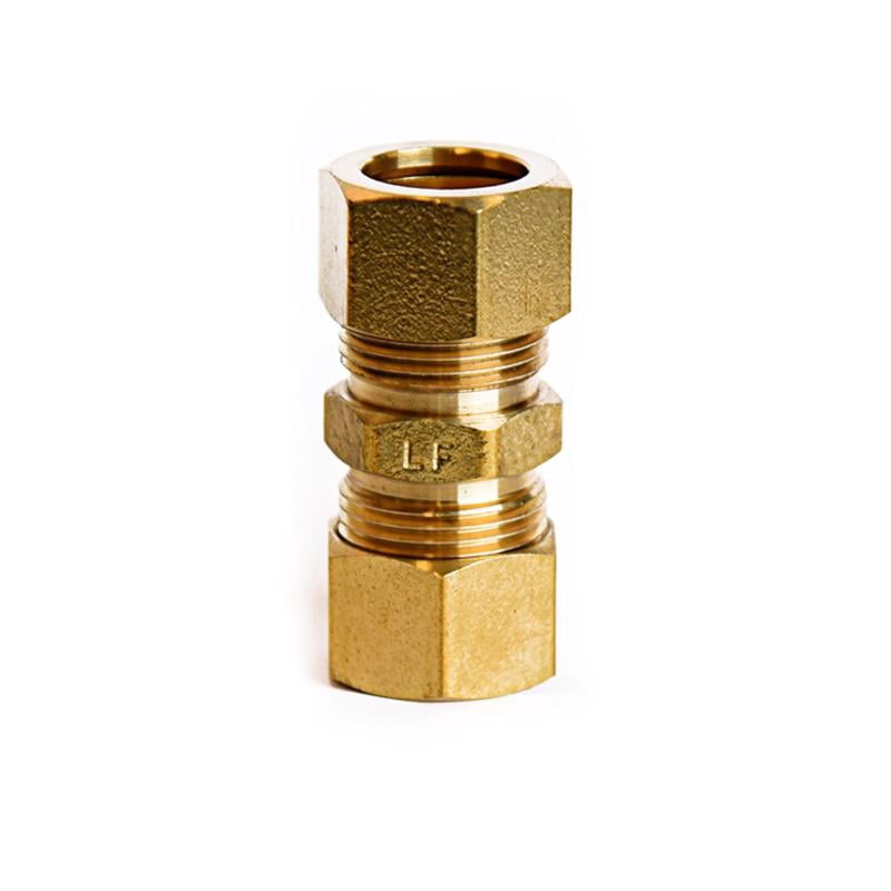 Homeplus 4016995 0.625 x 0.625 in. Compression Yellow Brass Union ...