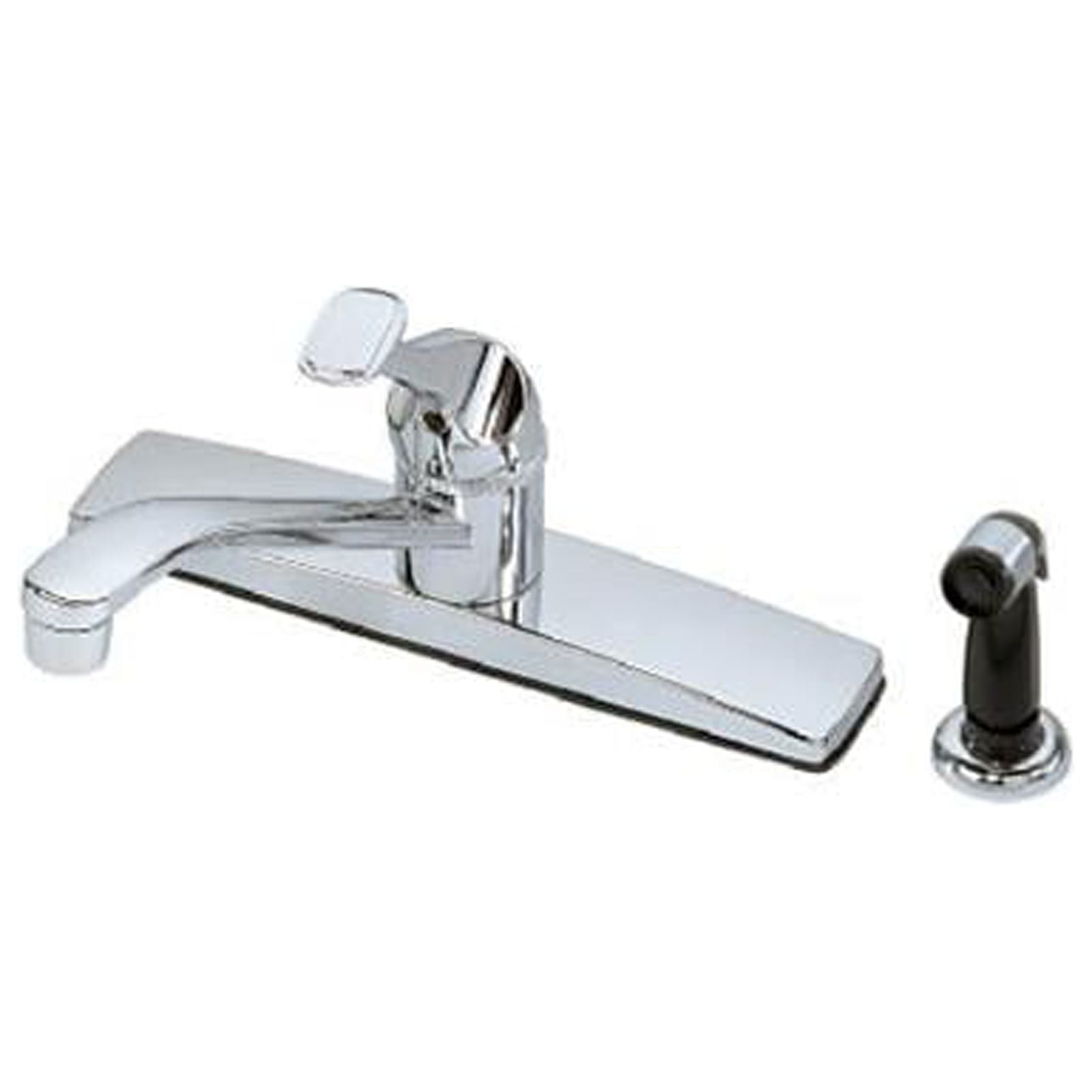 Homepointe 239939 Single Handle Kitchen Faucet with Side Spray, Chrome ...