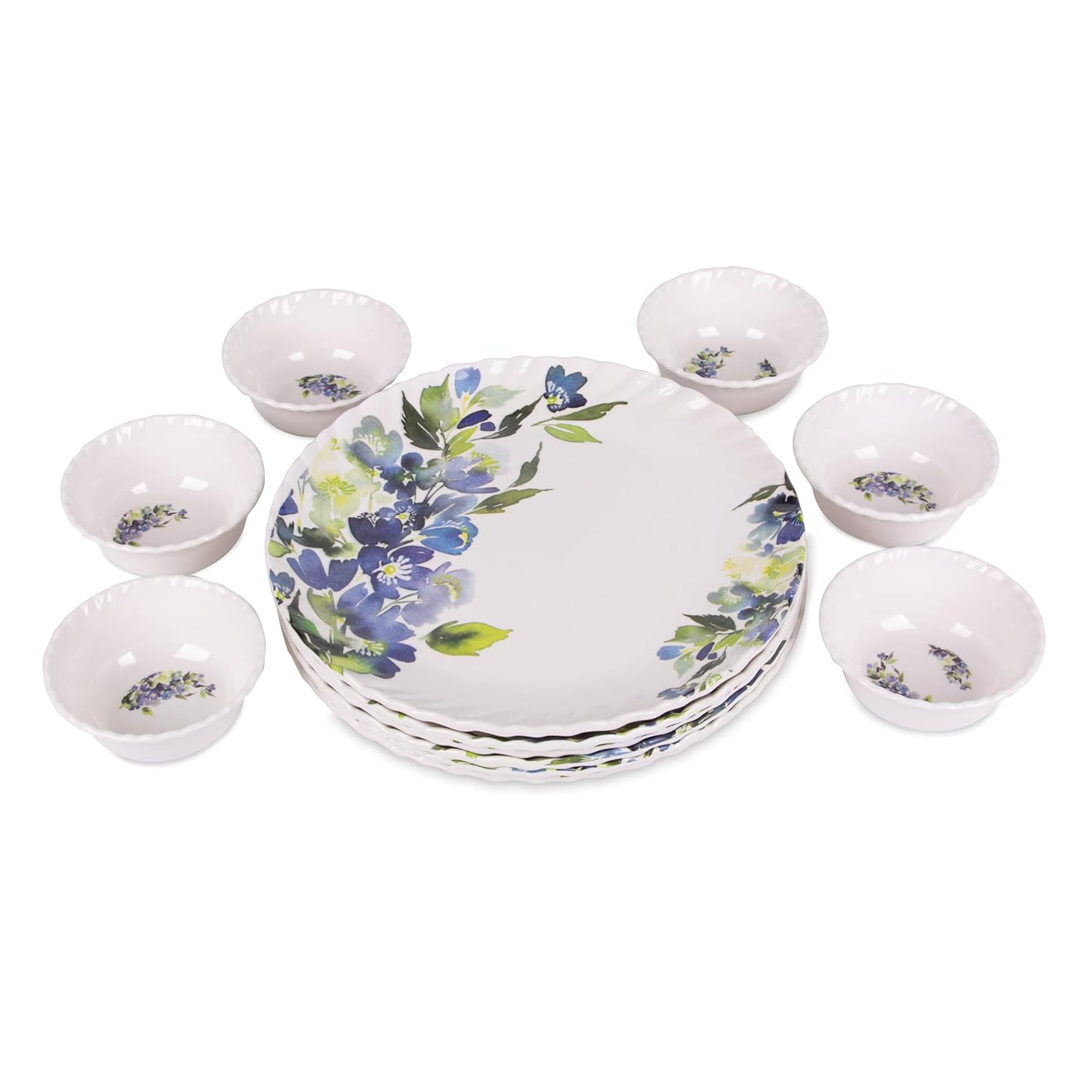 Homepro Melamine Royal Lehar 105 Beautiful Purple Floral Design 6pcs ...
