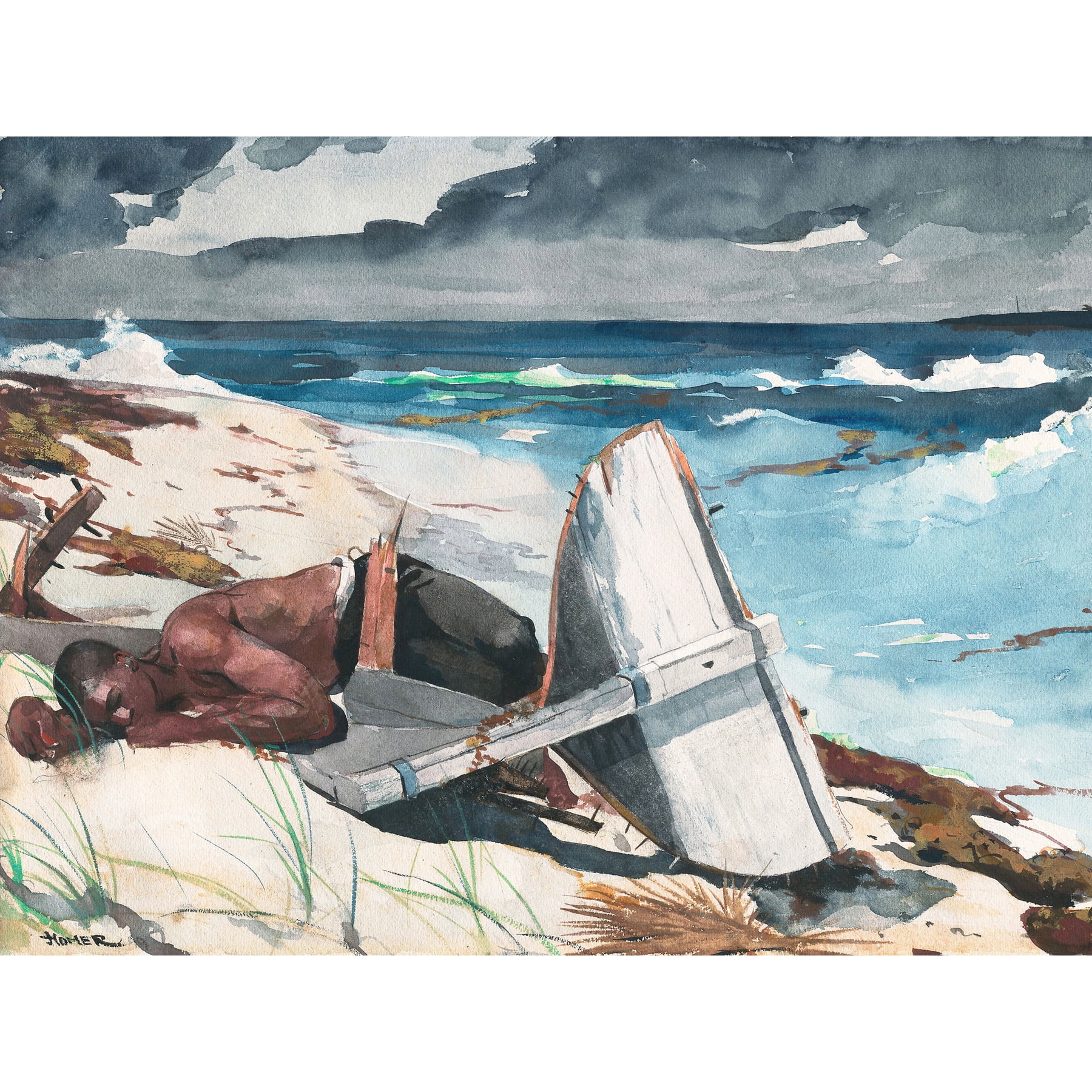 Homer After Hurricane Bahamas Shipwreck Seascape Painting Extra Large ...