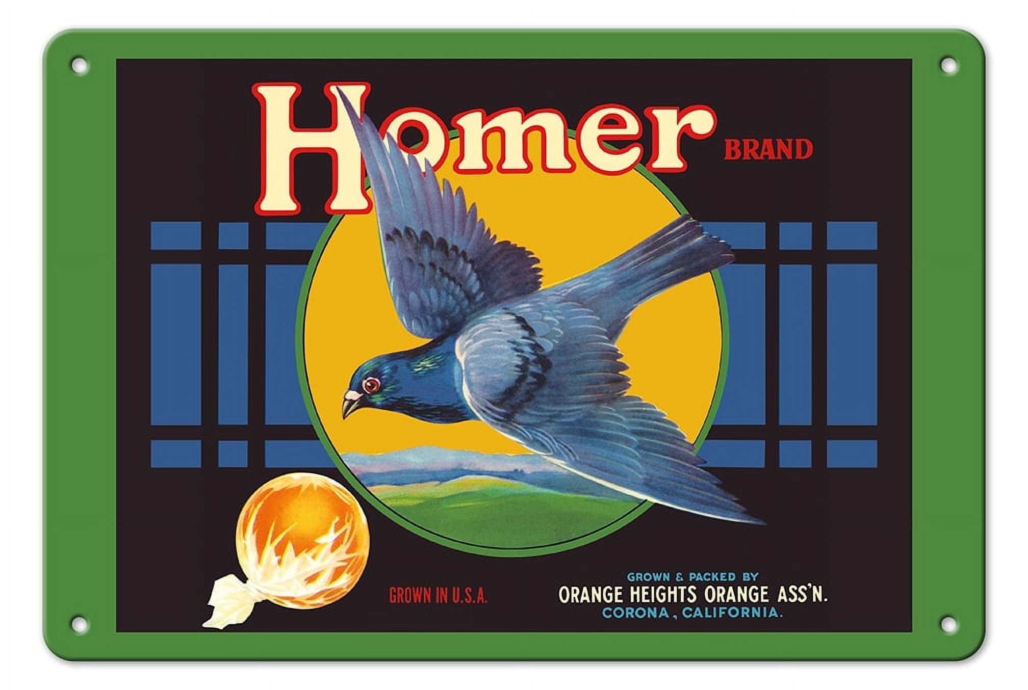 Homer California Oranges - Vintage Fruit Crate Label c.1930s - 8 x 12 ...