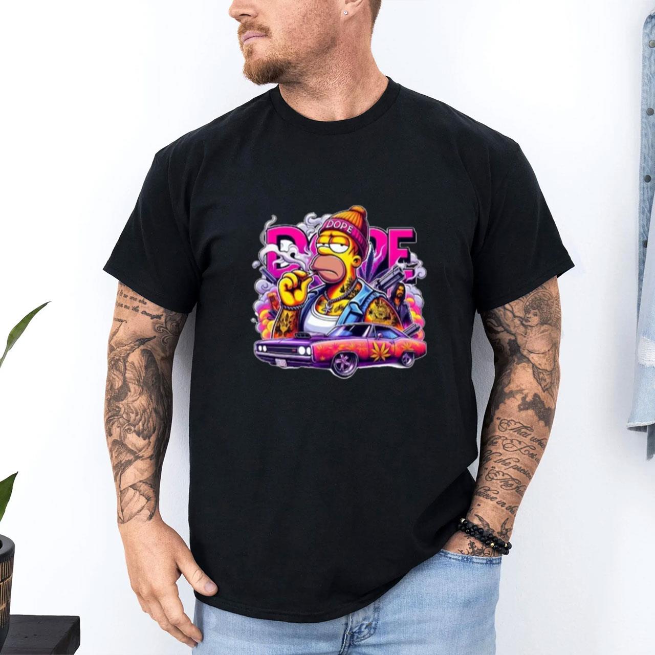 Homer Simpson DOPE Disney Short Sleeve Men Women T Shirt H703 - Walmart.com