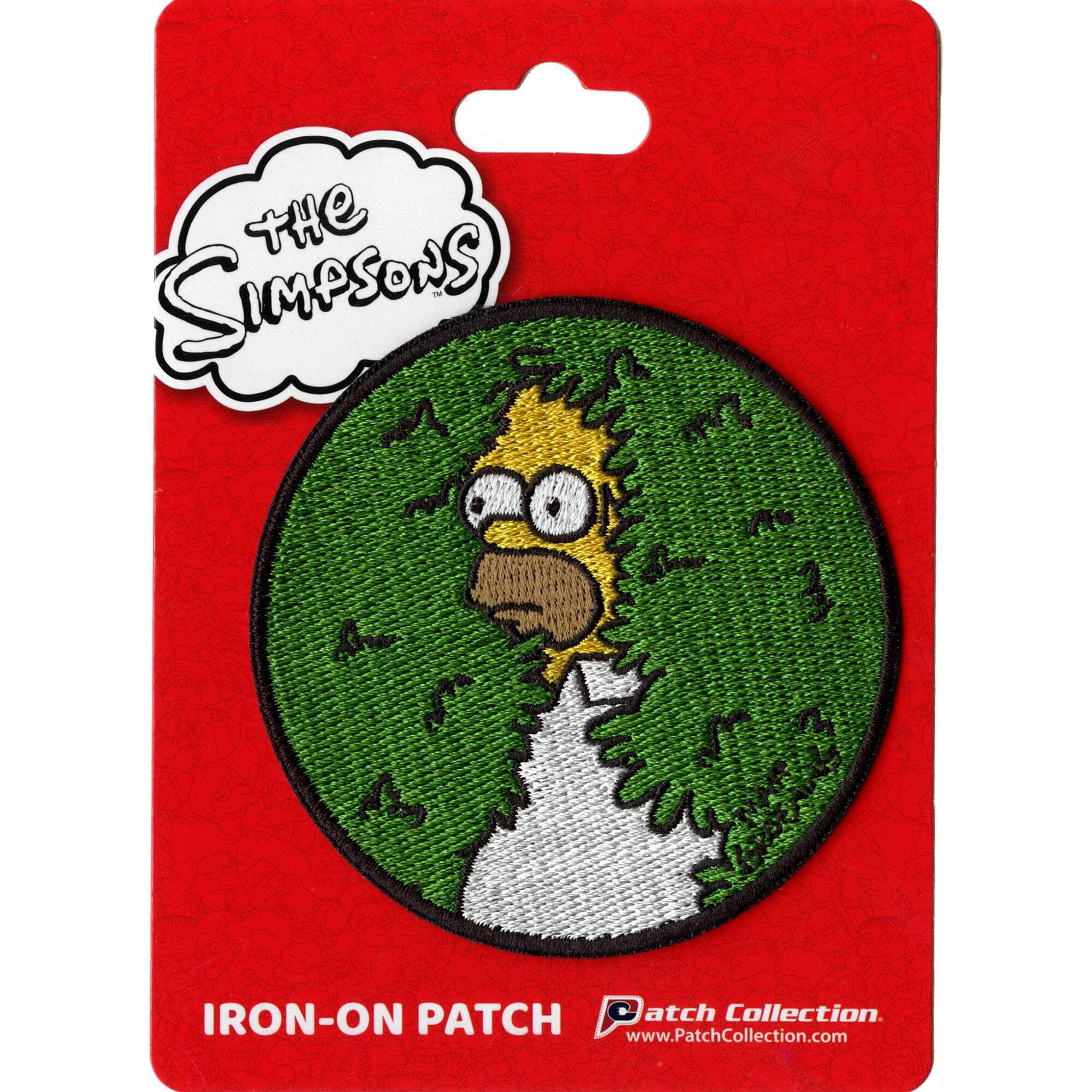 Homer Simpson Hiding In Bush Patch The Simpsons Embroidered Iron On ...