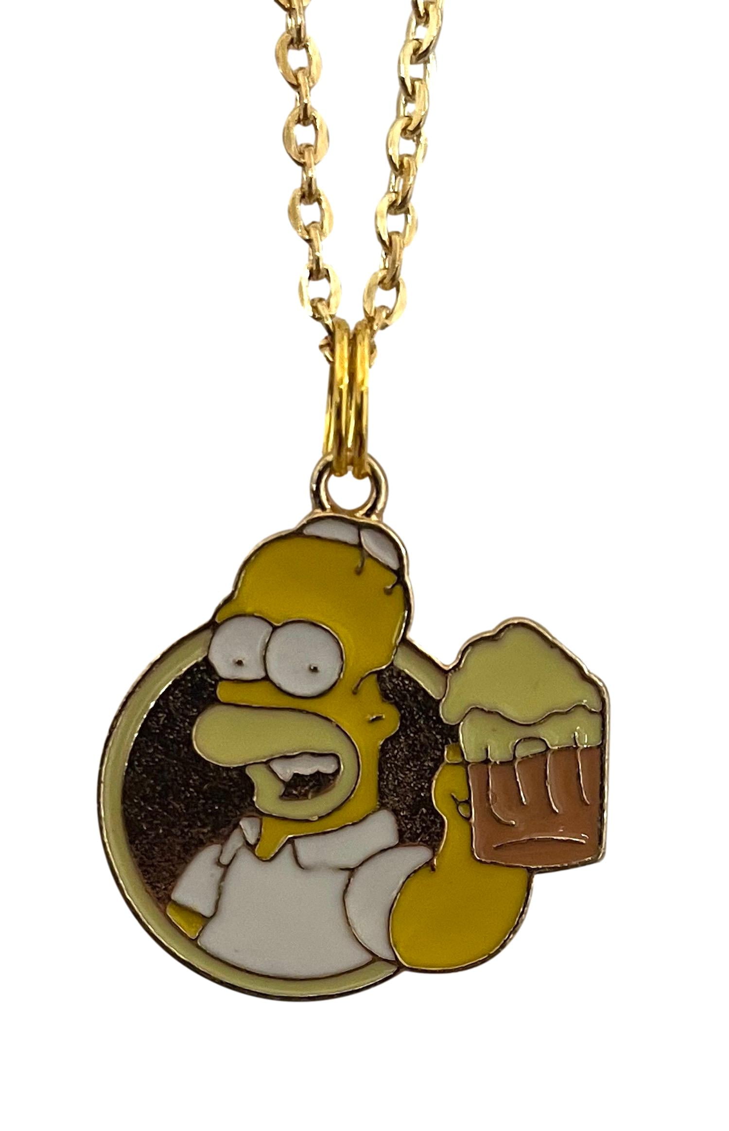 Homer Simpson Necklace Cartoon Charm Pendant - Walmart.com