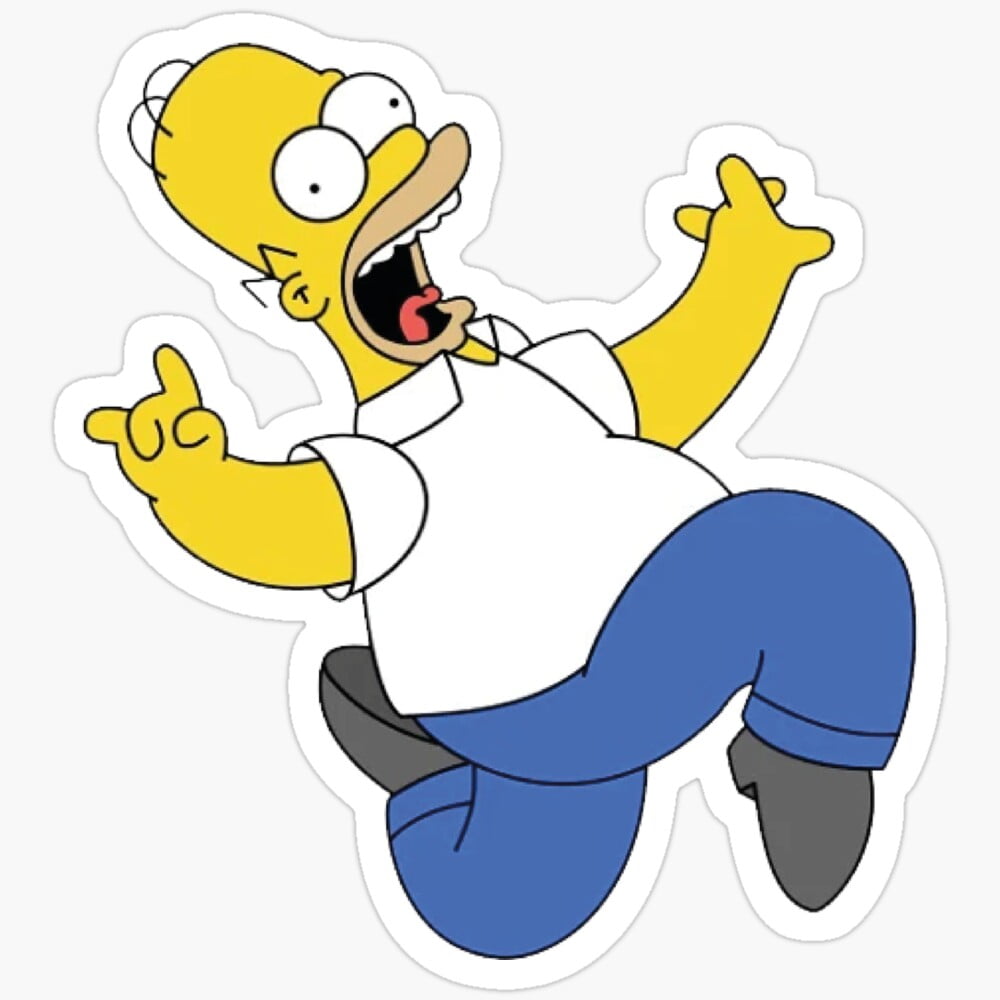 Homer Sticker Phone Decal Water Bottle Stickers Car Decals, Laptop ...