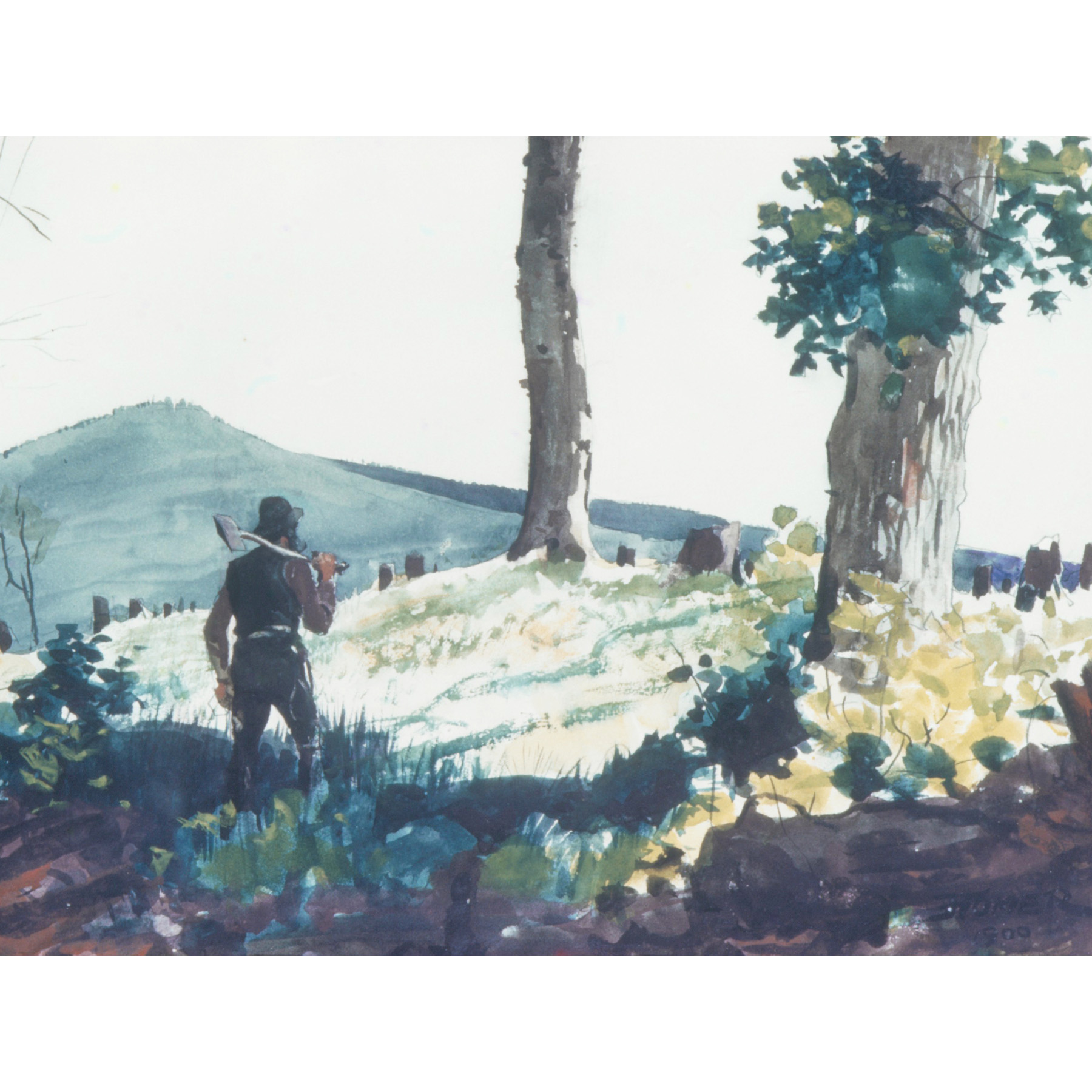 Homer The Pioneer Painting Extra Large XL Wall Art Poster Print ...