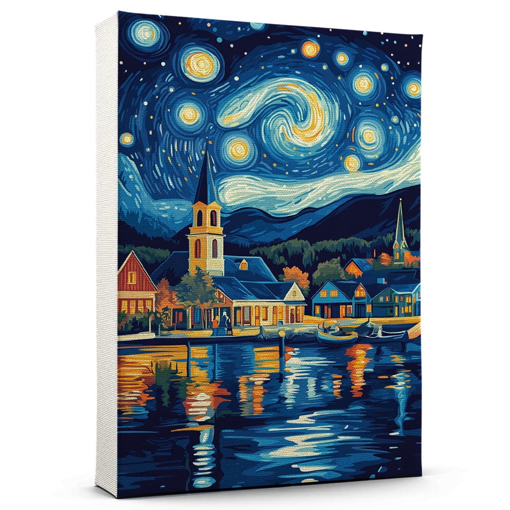 Homer Travel Canvas Prints, Alaska Starry Night Travel decor, Homer Map ...
