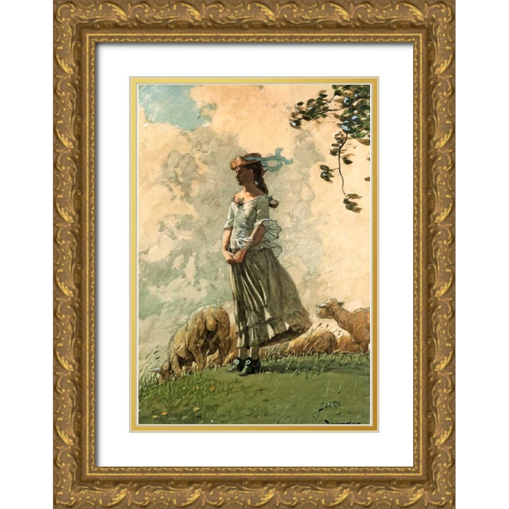 Homer, Winslow 11x14 Gold Ornate Wood Framed with Double Matting Museum ...
