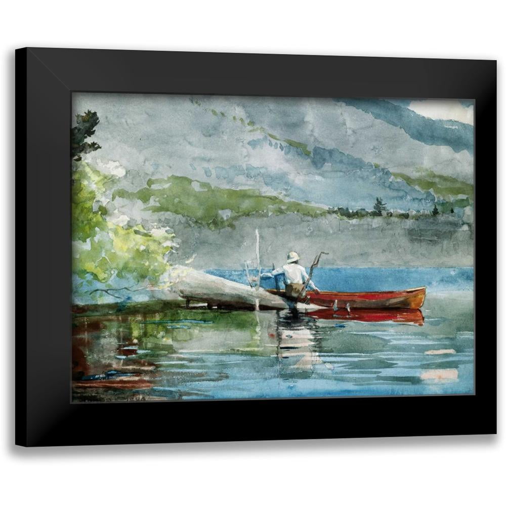 Homer, Winslow 14x12 Black Modern Framed Museum Art Print Titled - The Red Canoe - Walmart.com