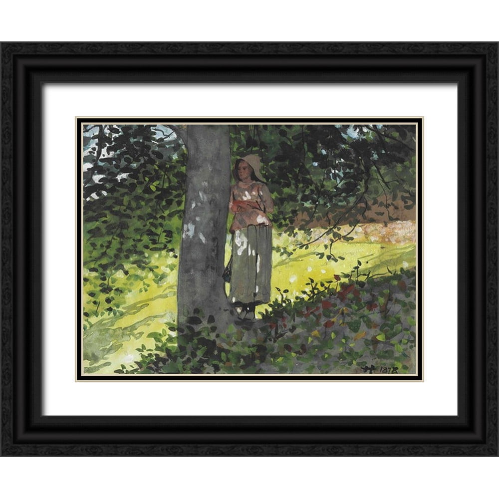 Homer, Winslow 14x12 Black Ornate Wood Framed with Double Matting ...