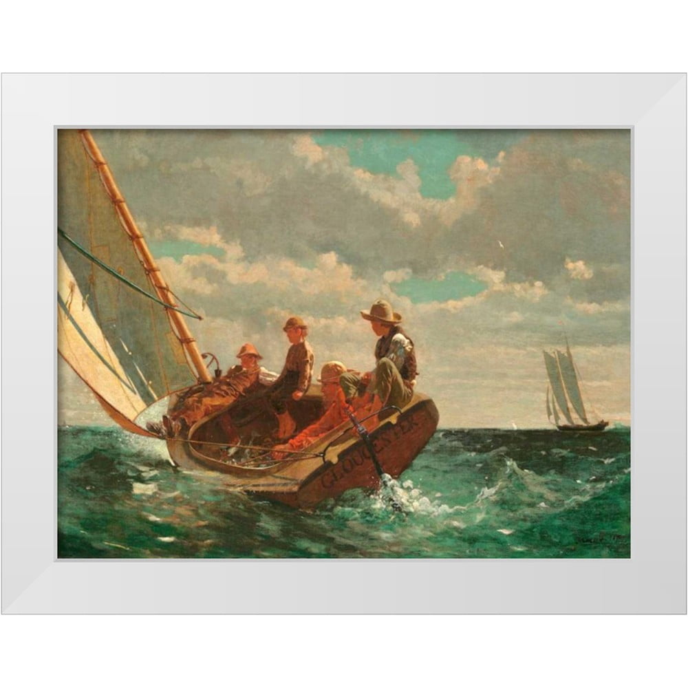 Homer, Winslow 14x12 White Modern Wood Framed Museum Art Print Titled ...