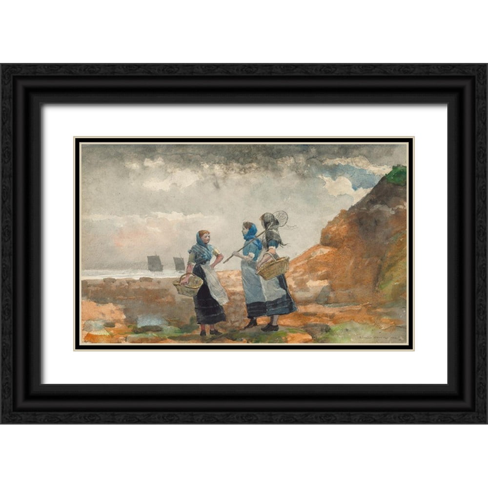 Homer, Winslow 18x13 Black Ornate Wood Framed with Double Matting ...