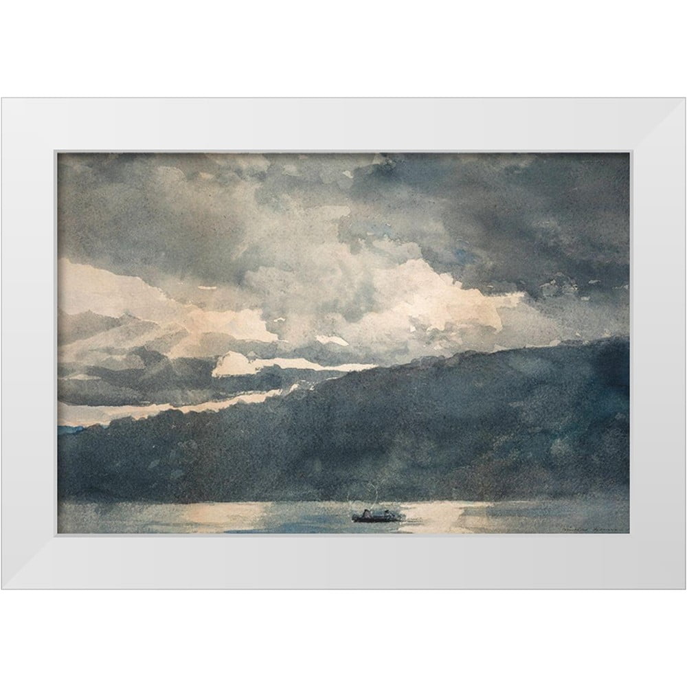 Homer, Winslow 18x13 White Modern Wood Framed Museum Art Print Titled - Mink Lake, Adirondacks ...