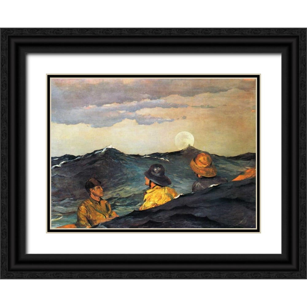 Homer, Winslow 18x14 Black Ornate Wood Framed with Double Matting ...