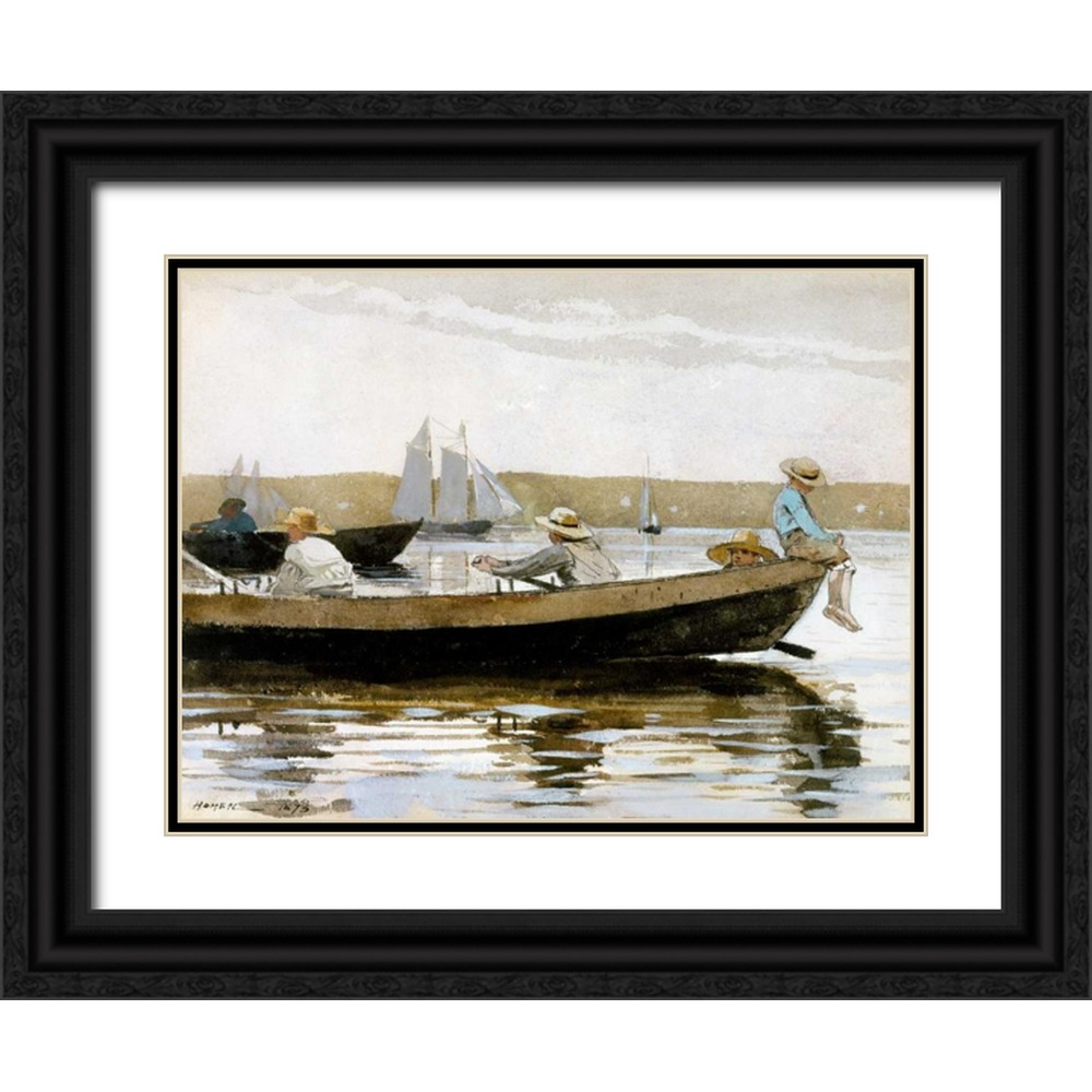 Homer, Winslow 18x15 Black Ornate Wood Framed with Double Matting ...