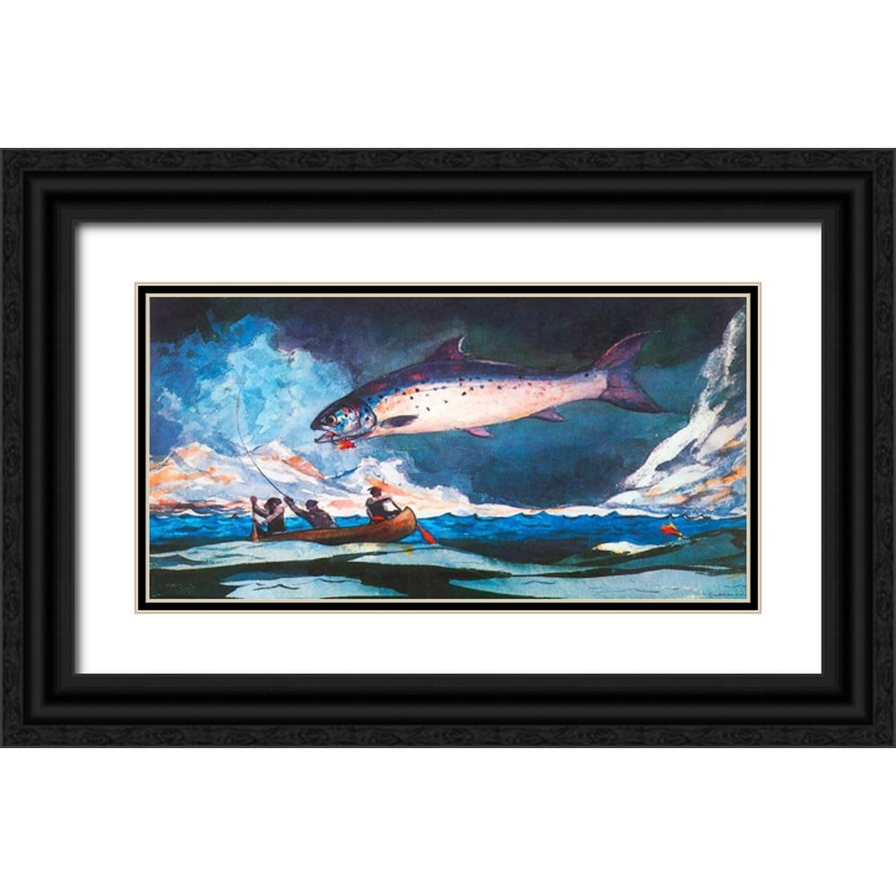 Homer, Winslow 24x14 Black Ornate Wood Framed with Double Matting ...