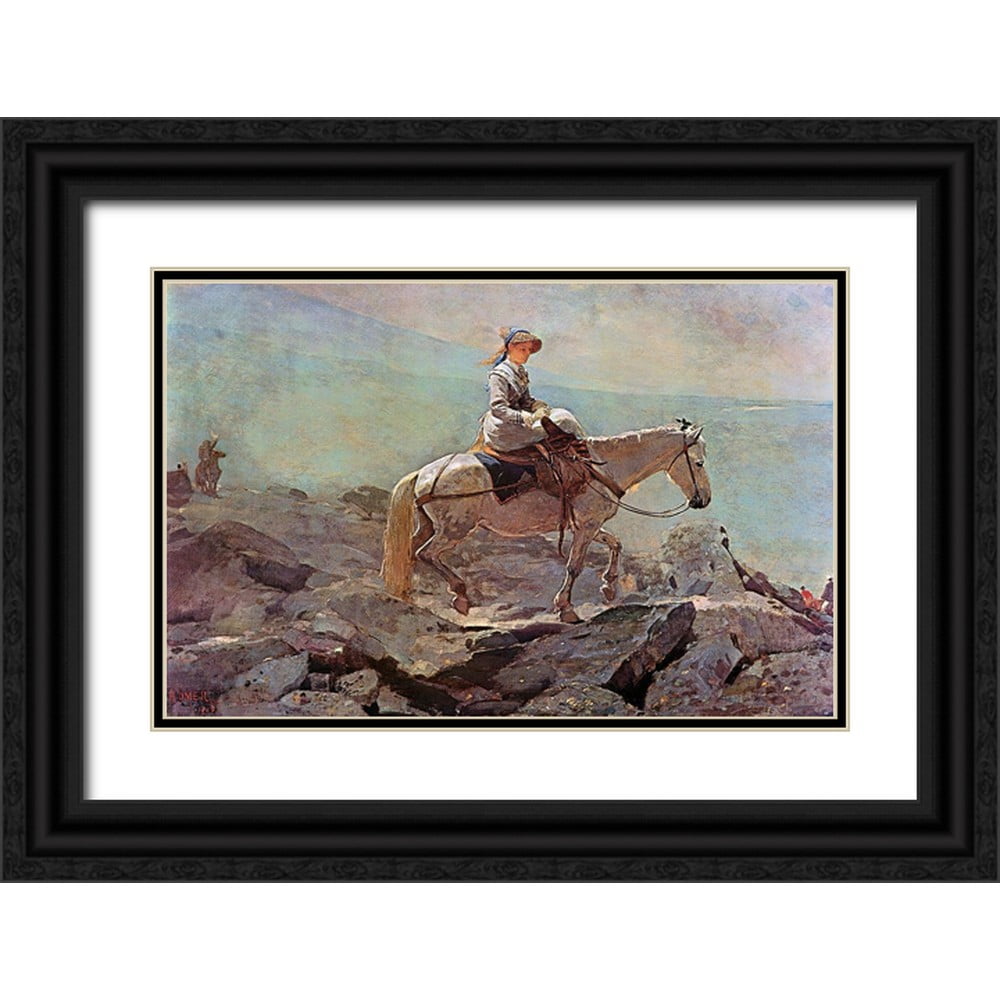 Homer, Winslow 24x17 Black Ornate Wood Framed with Double Matting Museum Art Print Titled - The ...