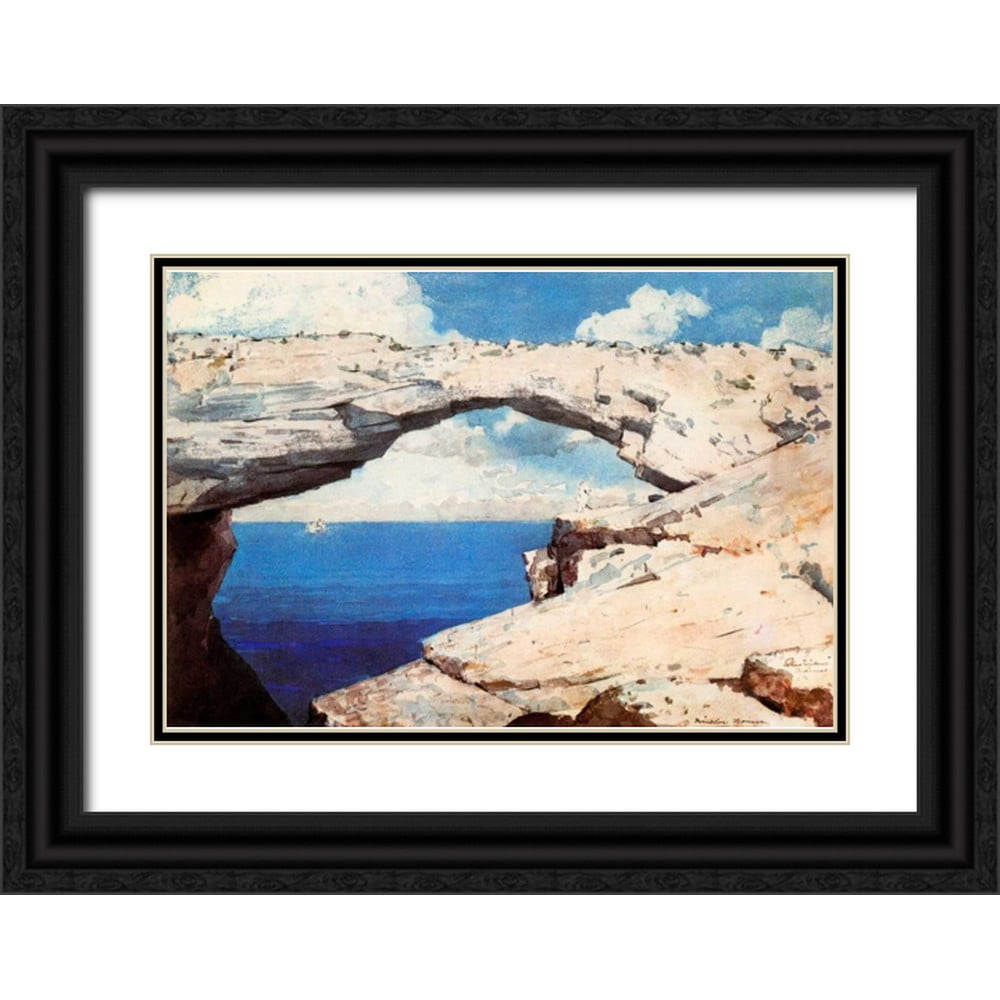 Homer, Winslow 24x18 Black Ornate Wood Framed with Double Matting ...